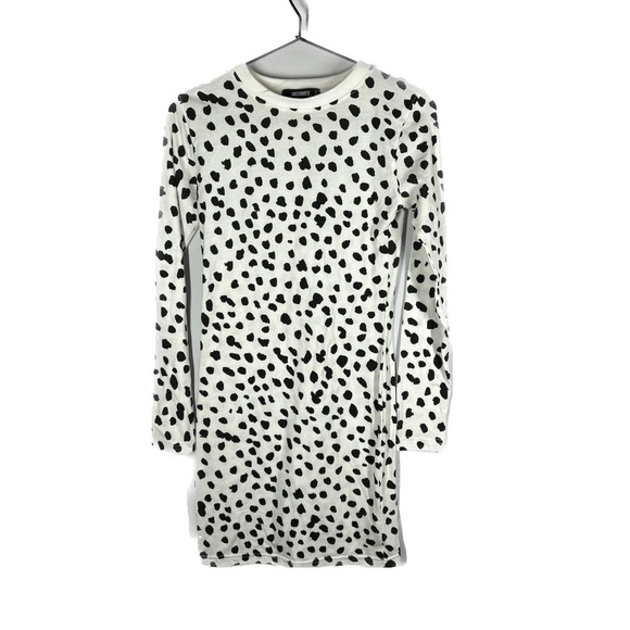 Missguided | Dresses | Missguided Spotted Black And White Shirt Dress ...